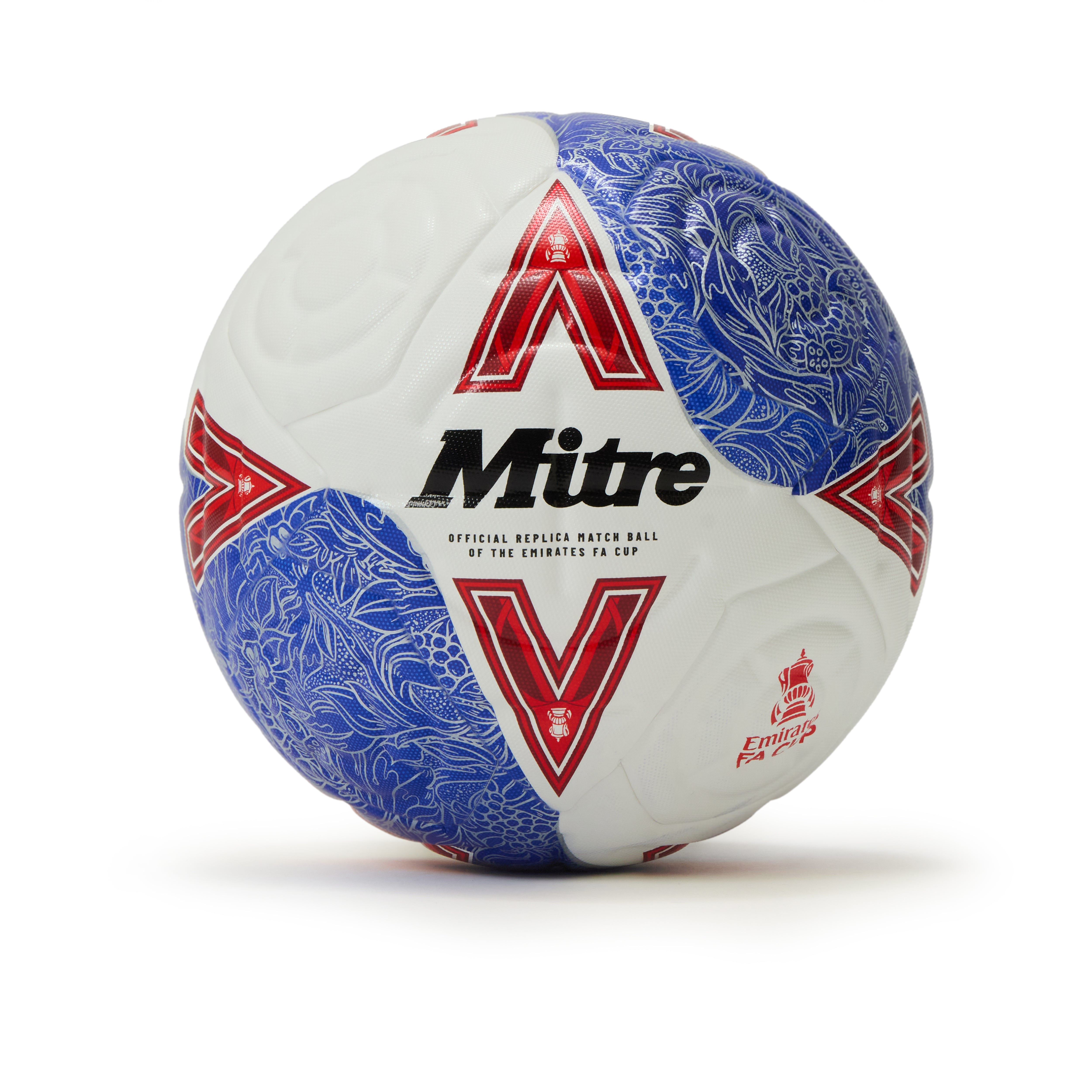 Mens FA Cup Match Football White/Blue/Red – Mitre